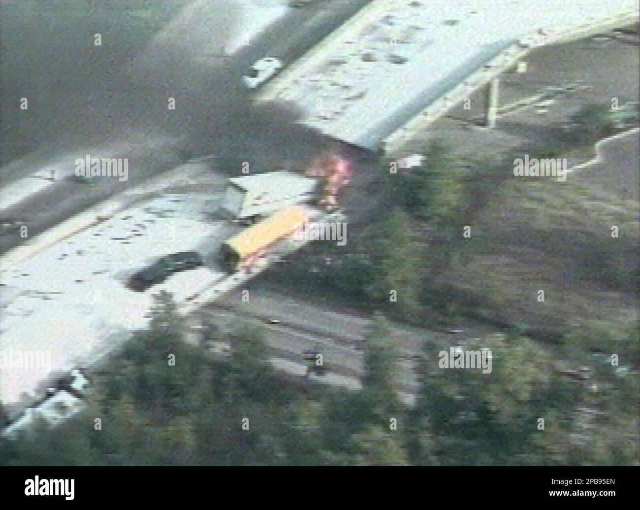 This video frame grab taken from KMSP television shows the scene of a ...
