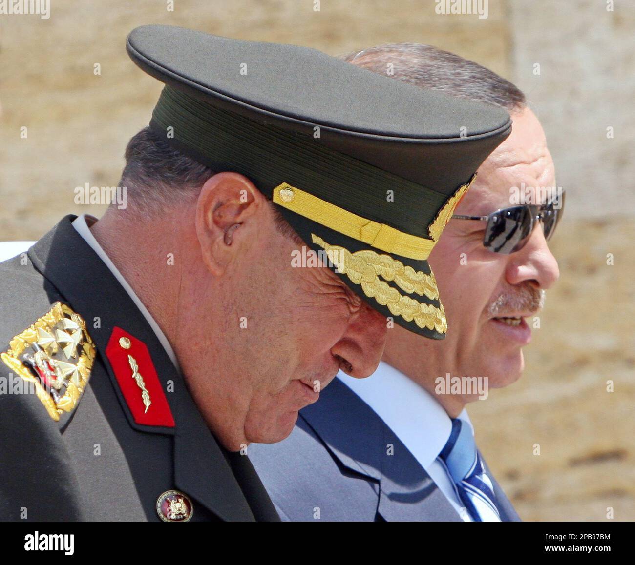 Turkish Prime Minister Recep Tayyip Erdogan, right, and Chief of Staff ...