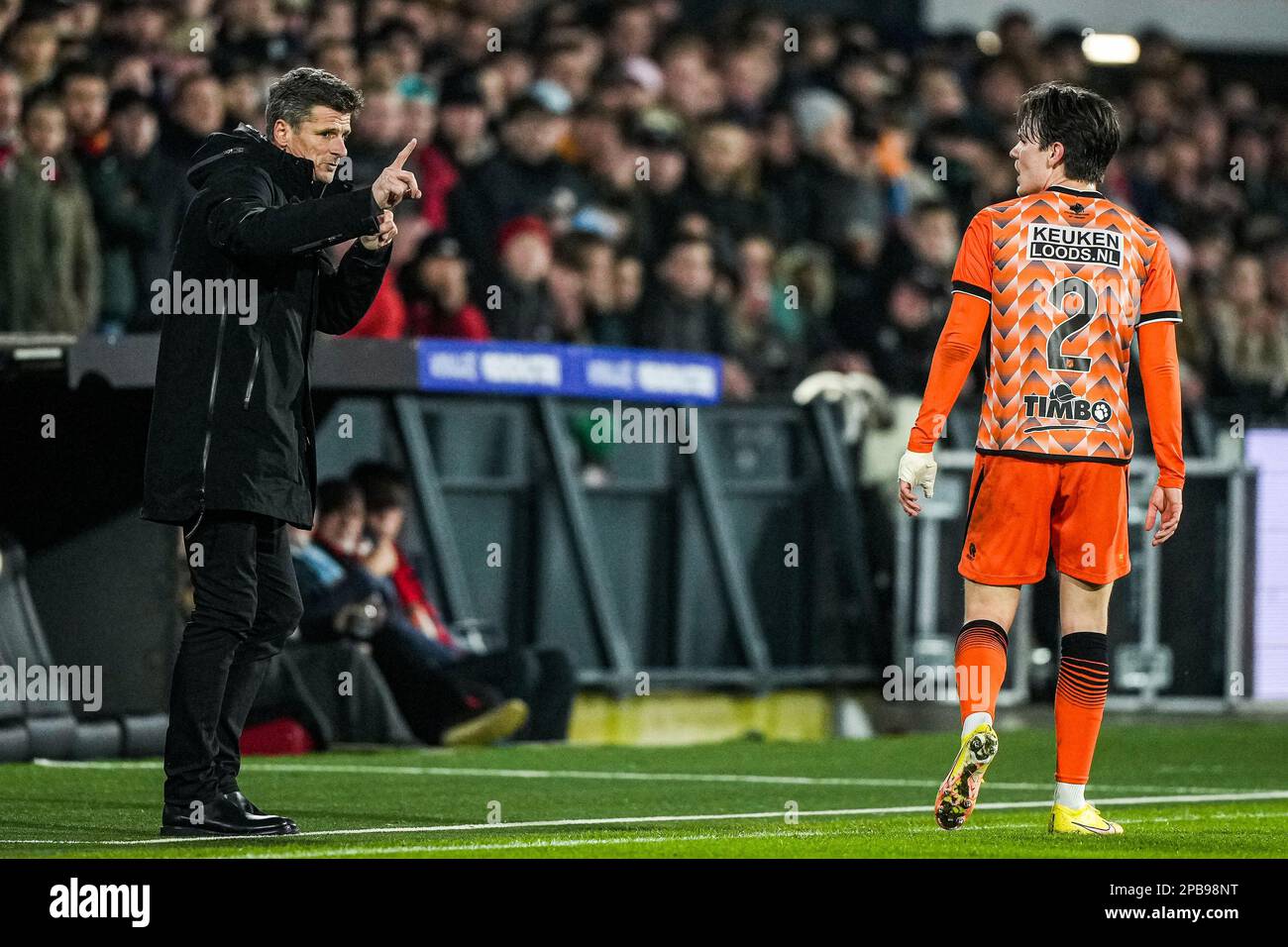 Rotterdam - FC Volendam coach Wim Jonk, Oskar Buur of FC Volendam ...