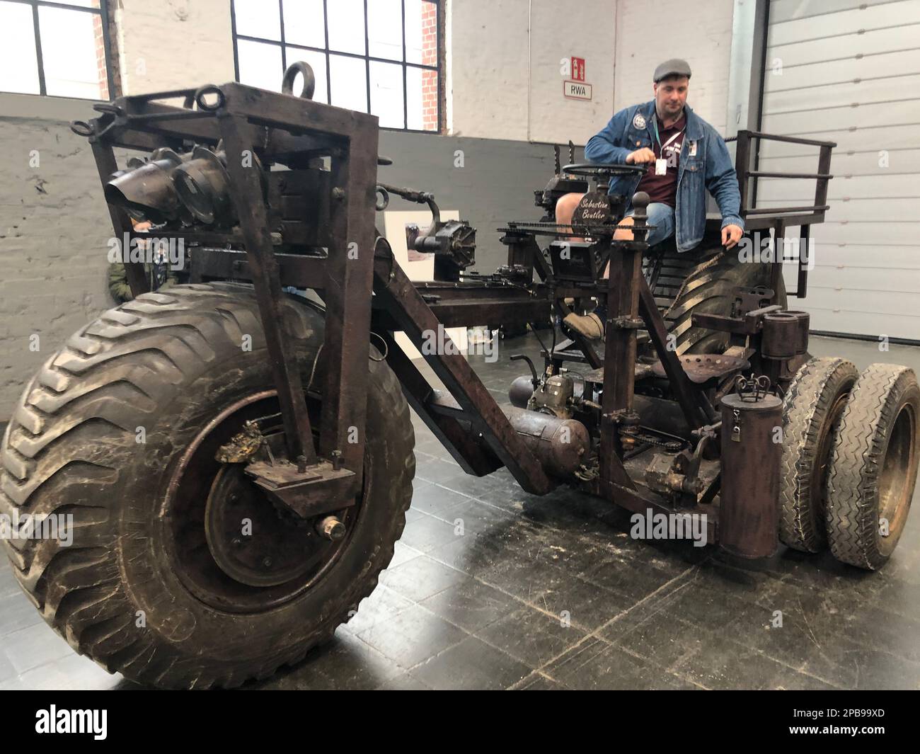 Duesseldorf, Germany. 12th Mar, 2023. Tinkerer Sebastian Beutler sits ...
