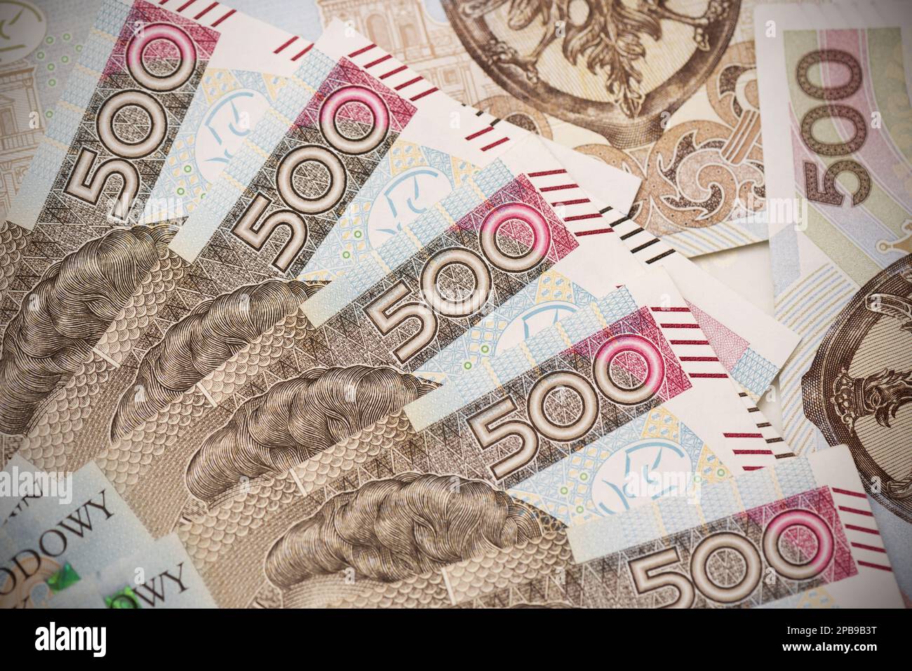 Polish 500 banknotes, polish money, PLN currency Stock Photo - Alamy