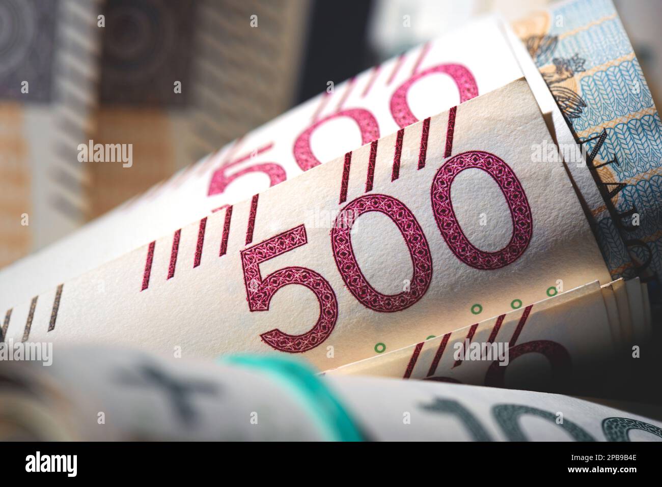 Polish 500 banknotes, polish money, PLN currency Stock Photo - Alamy