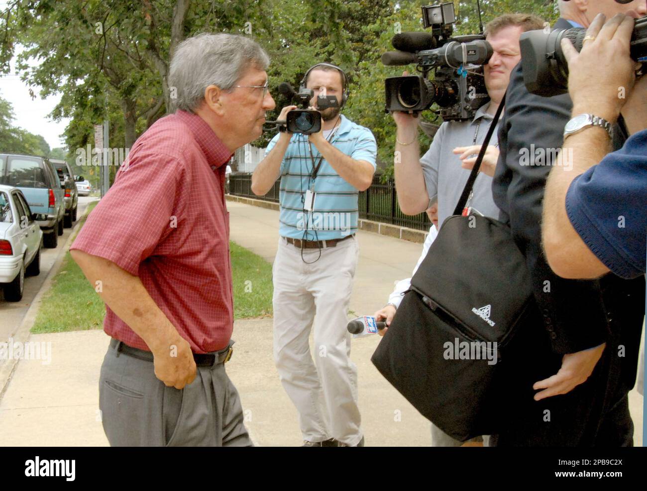 Former North Carolina House Speaker Jim Black, left, arrives at the ...