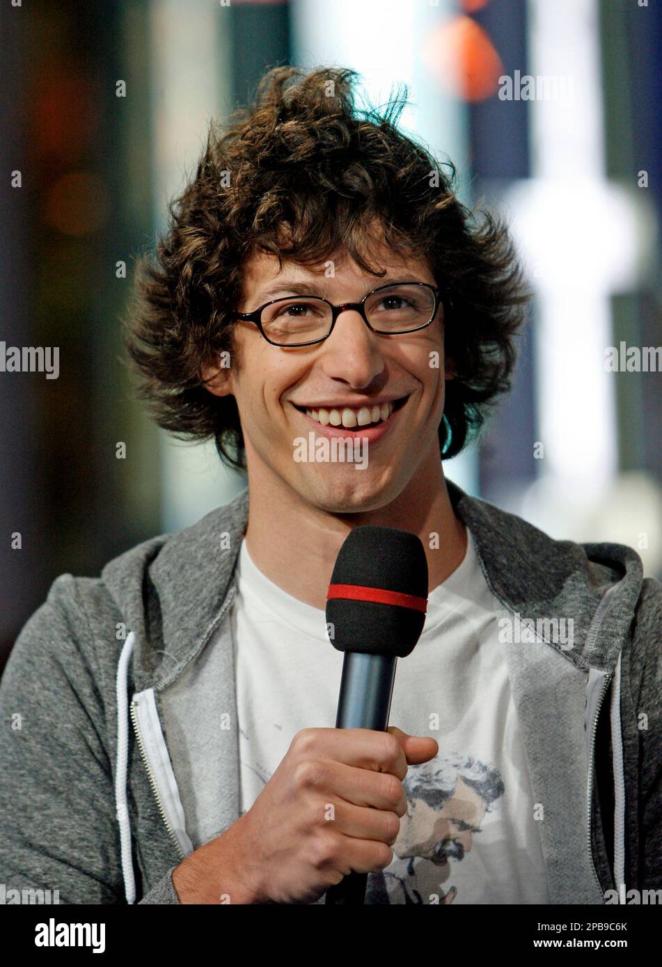 Actor Andy Samberg of NBC's "Saturday Night Live" appears onstage ...