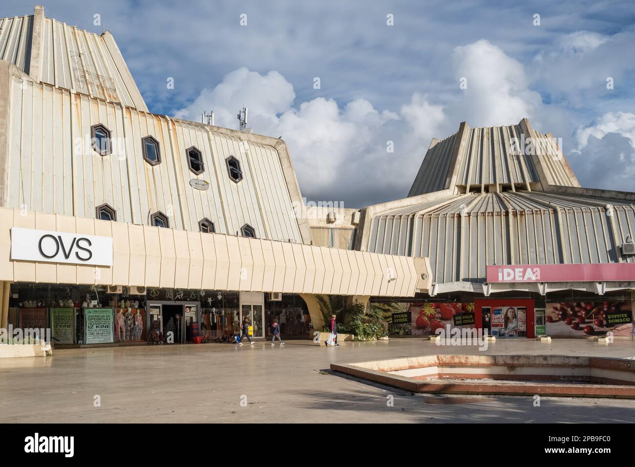 Modernist buildings of a department store from the Yugoslavia times in ...