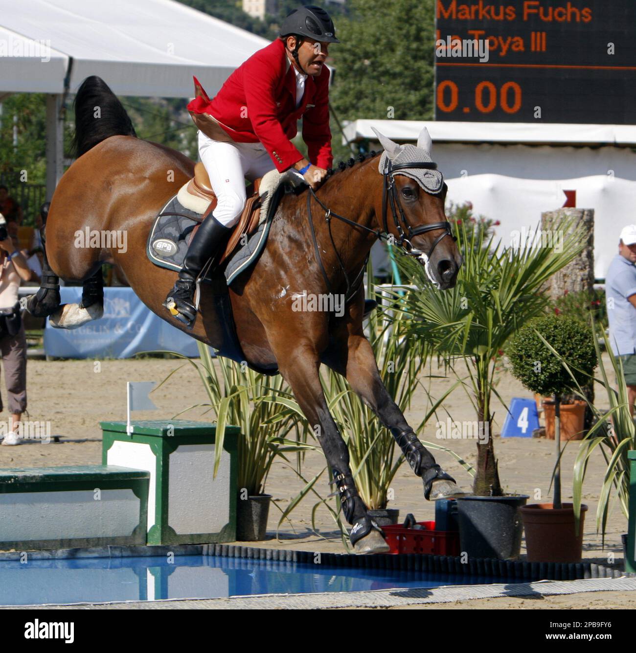 Switzerland's Markus Fuchs on La Toya III in action, during the CSI ...