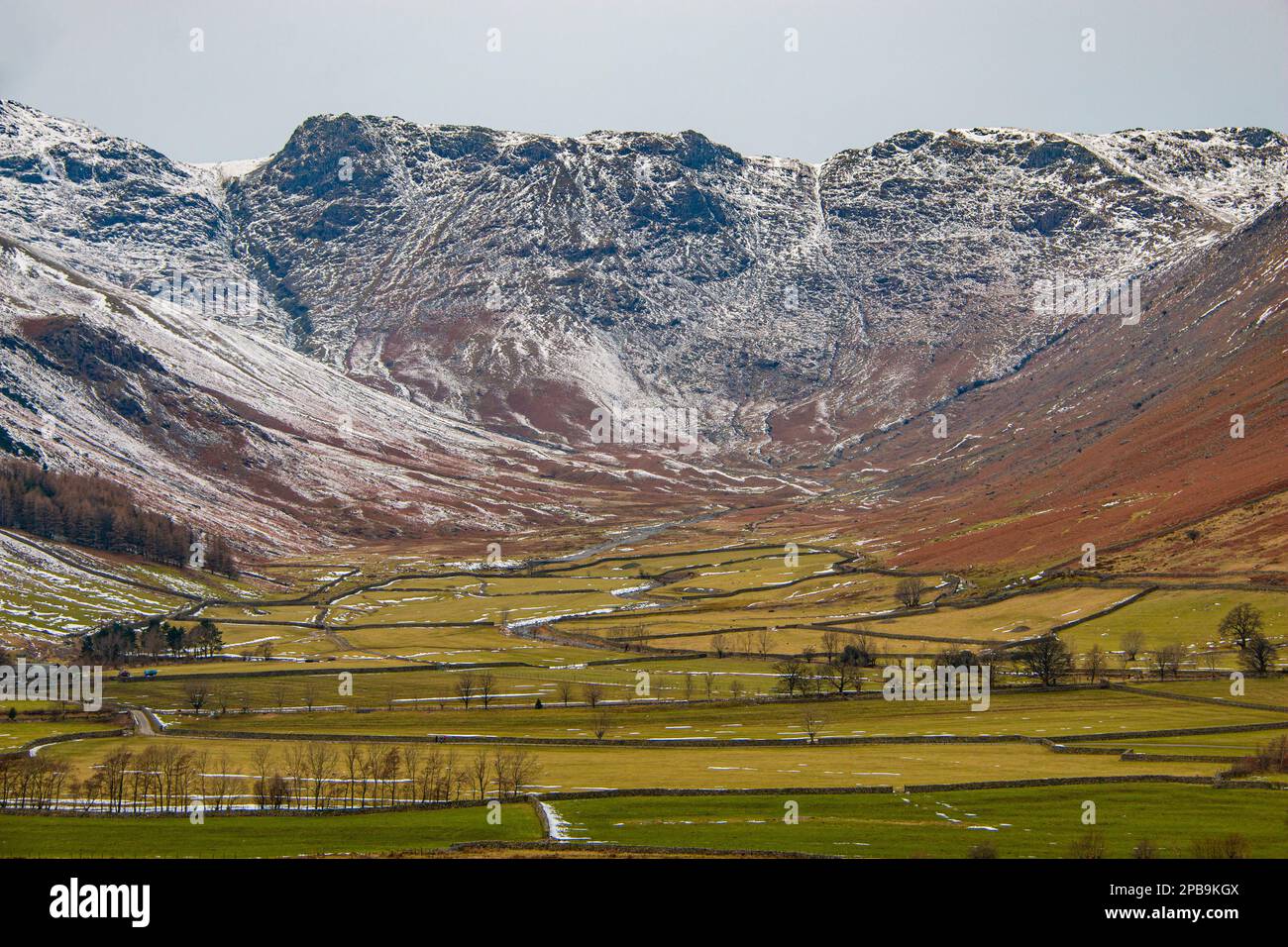 Beautiful views of the Langdale Valley looking towards Mickleden Valley ...