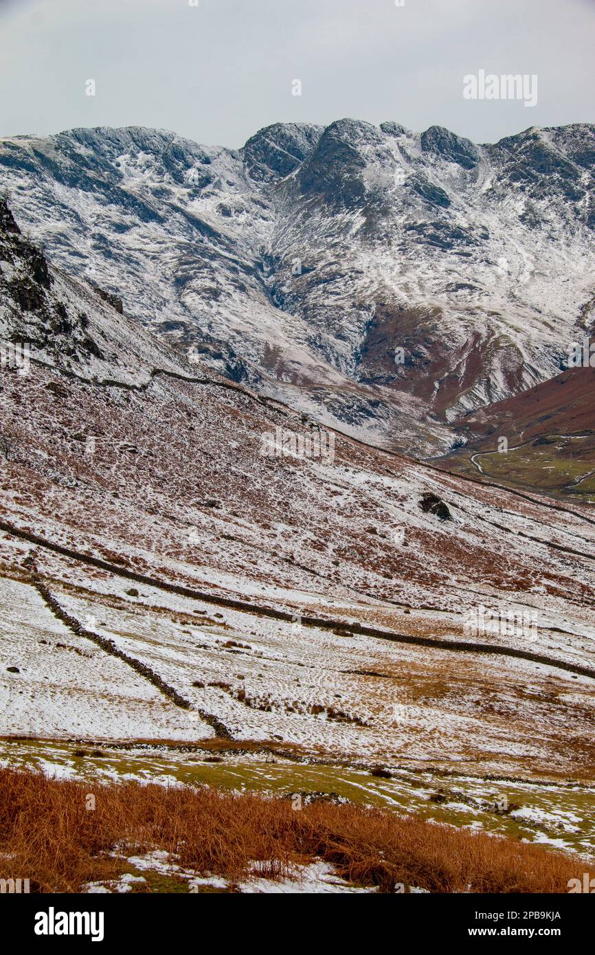 Beautiful views of the Langdale Valley looking towards Mickleden Valley ...