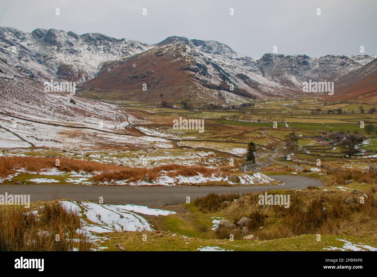 Beautiful views of the Langdale Valley looking towards Mickleden Valley ...