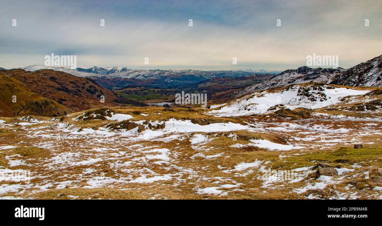 Beautiful views of the Langdale Valley looking towards Mickleden Valley ...