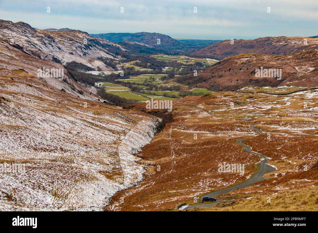 Roman Fort ruins on Hardknott Pass, Lake District National Park ...