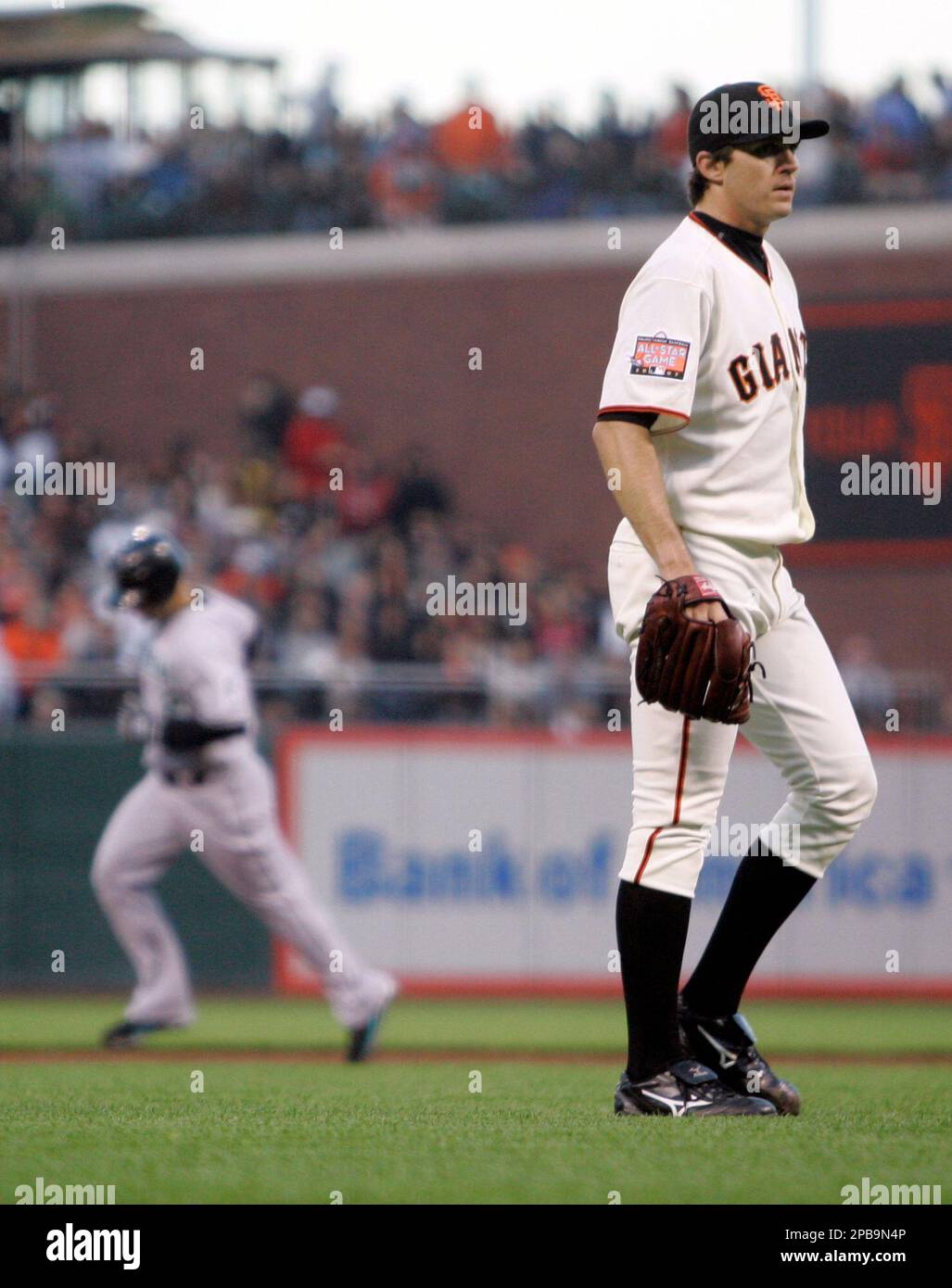 San Francisco Giants Barry Zito reacts after giving up a two run home ...