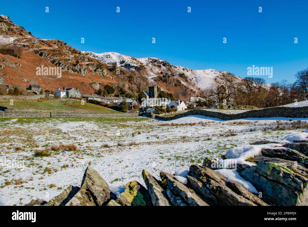 Beautiful village of Chapel Stile, Lake District National Park, Cumbria ...
