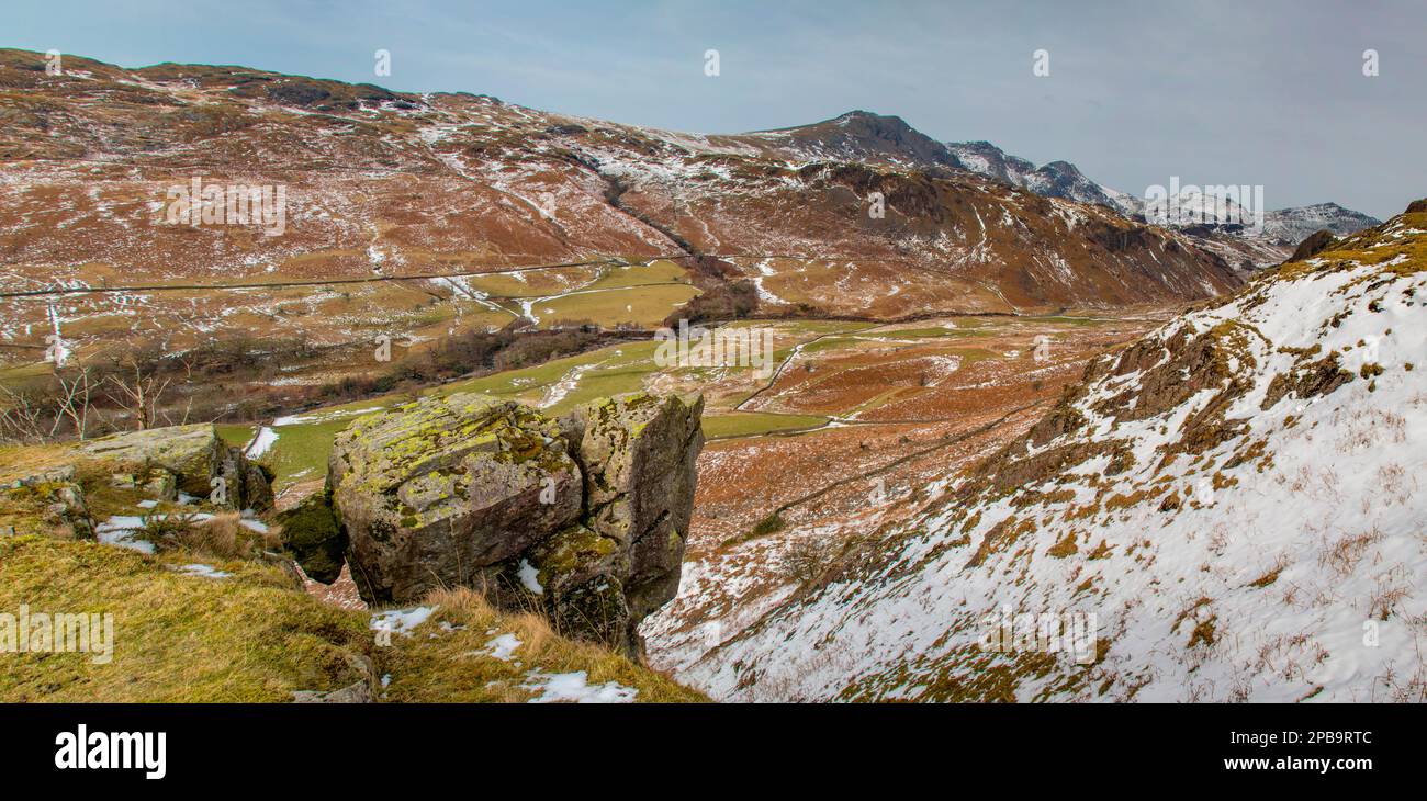 Roman Fort ruins on Hardknott Pass, Lake District National Park ...