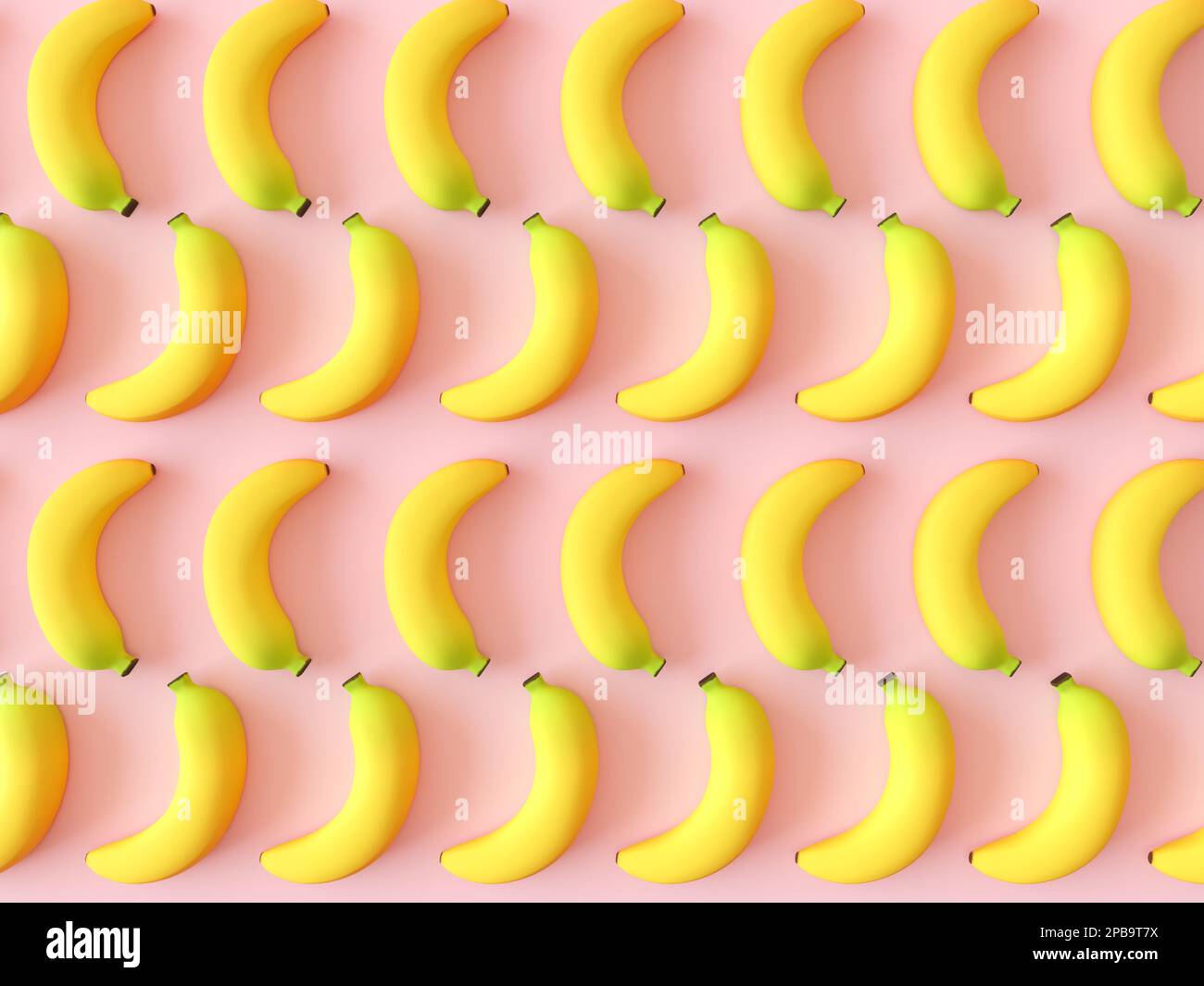 Banana pattern. Lots of bananas. Colorful fruit pattern of fresh yellow ...