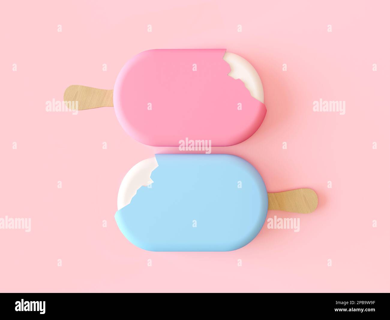 3d render chocolate ice cream hi-res stock photography and images - Alamy