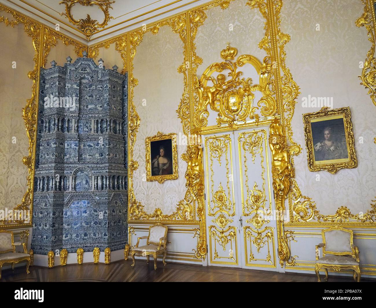 Portrait Hall, Catherine Palace, Tsarskoye Selo (Tsar's Village ...