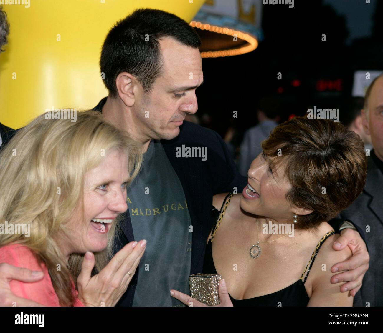 Hank Azaria, center, Nancy Cartwright, left, and Yeardley Smith laugh ...