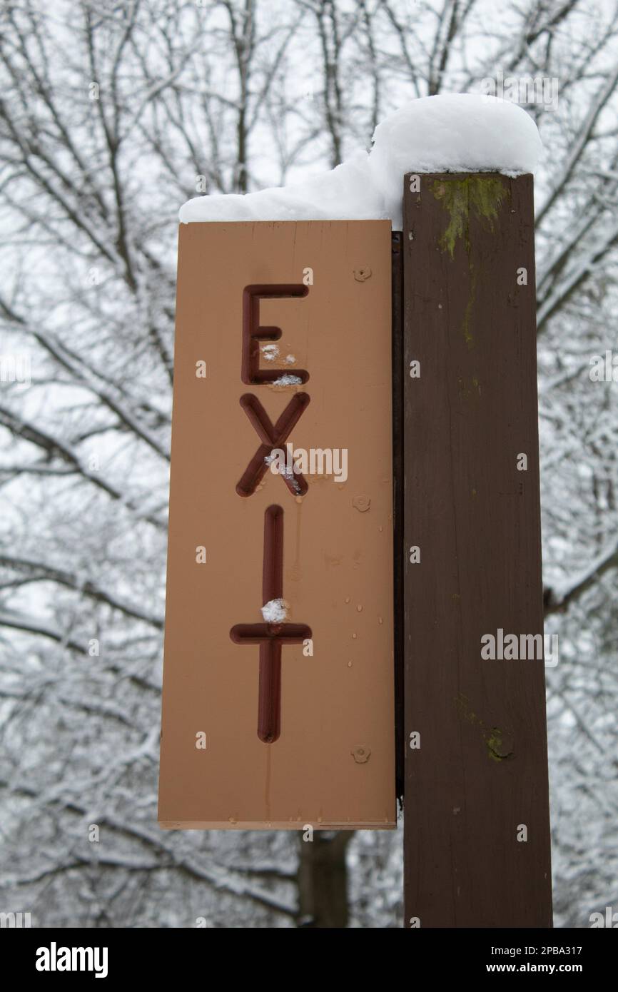 Park sign exit hi-res stock photography and images - Alamy