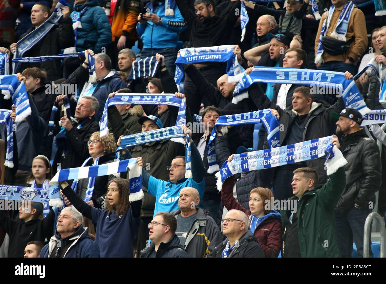 Saint Petersburg, Russia, 12 March 2023: Football. Russian Premier ...