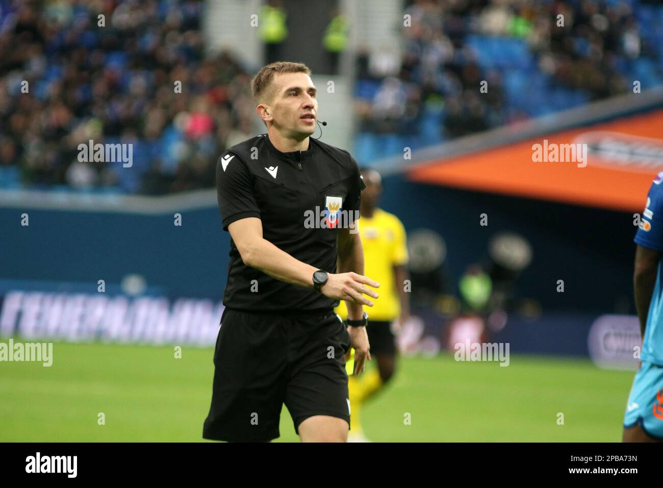 Saint Petersburg, Russia, 12 March 2023: Football. Russian Premier ...