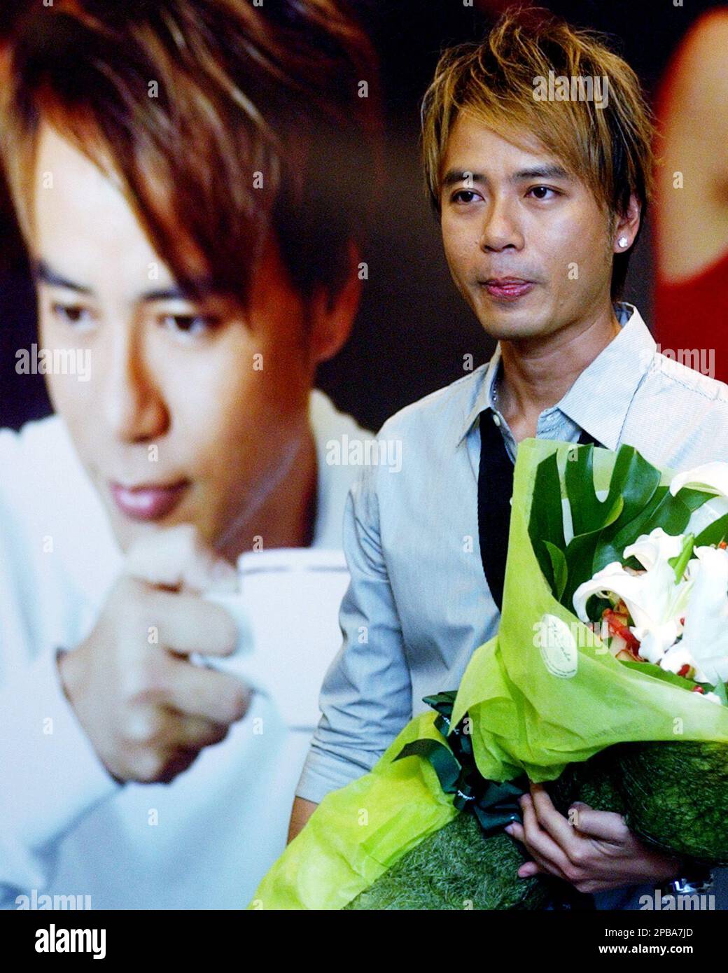 Hong Kong singer Hacken Lee promotes his new album in Hong Kong Monday ...