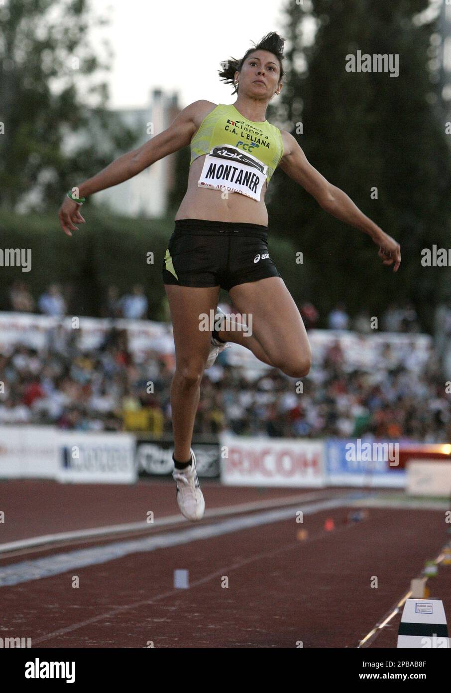 Coll C. Montanner of Spain, jumps during the women's Long Jump event at ...