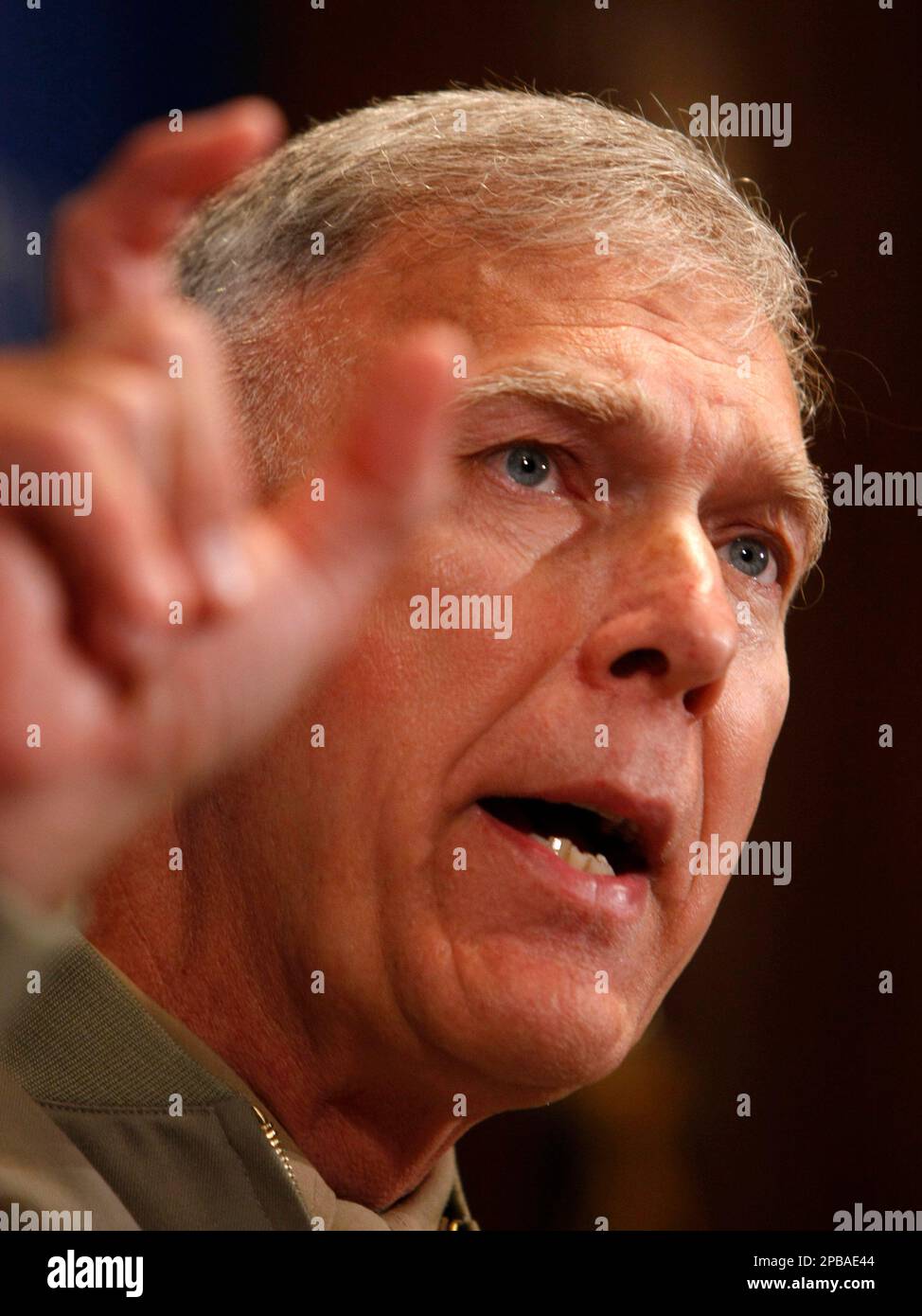 General James T. Conway, Commandant of the U.S. Marine Corps, speaks ...