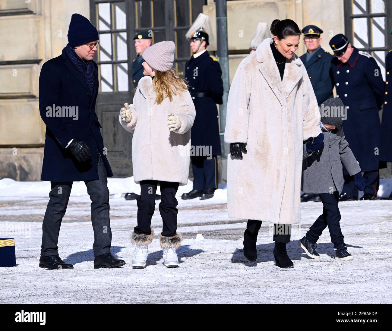 Prins Daniel, prinsessan Estelle, kronprinsessan Victoria, prins Oscar ...