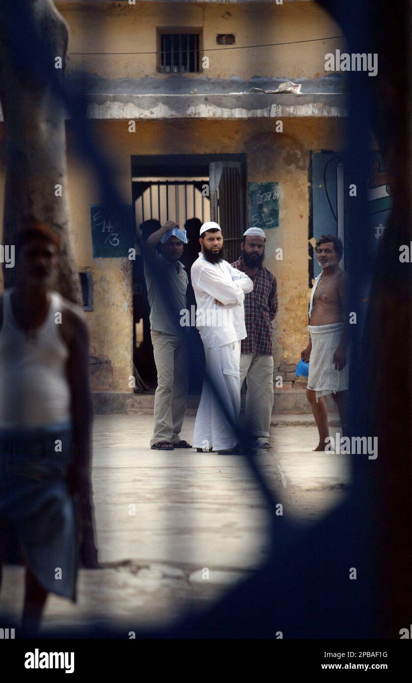 Inmates of Asia's largest prison Tihar Jail look on inside the jail ...