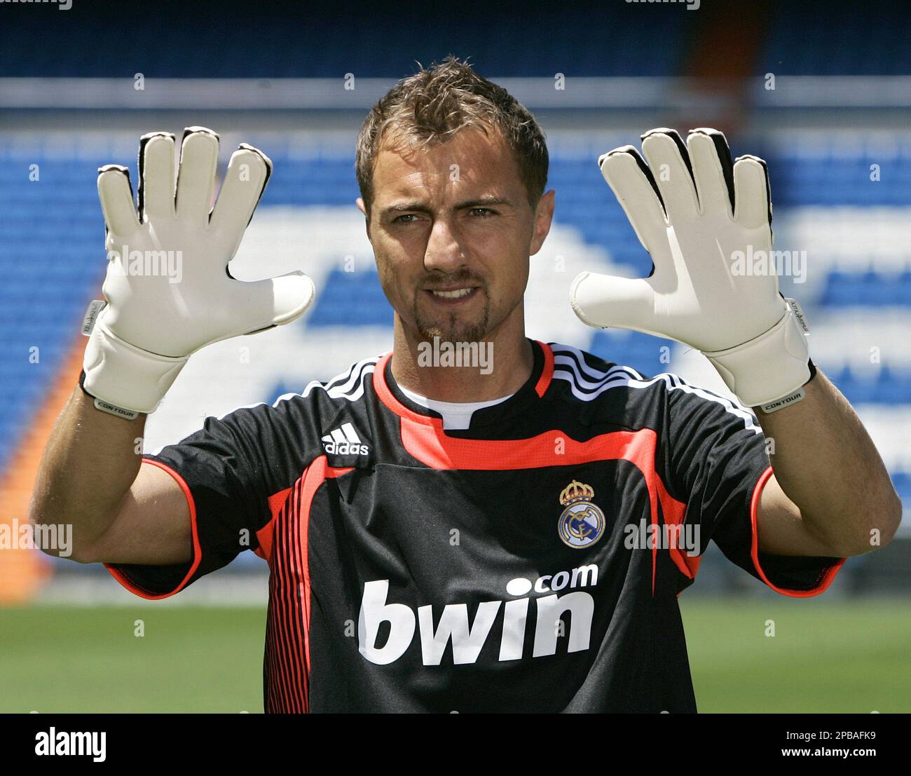 Former Liverpool goalkeeper Jerzy Dudek of Poland poses during his ...