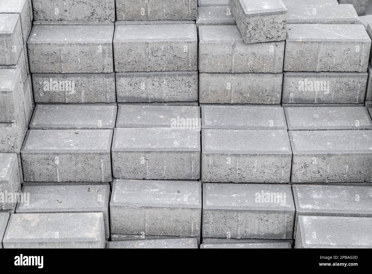 concrete blocks for the construction of sidewalks and roads Stock Photo ...