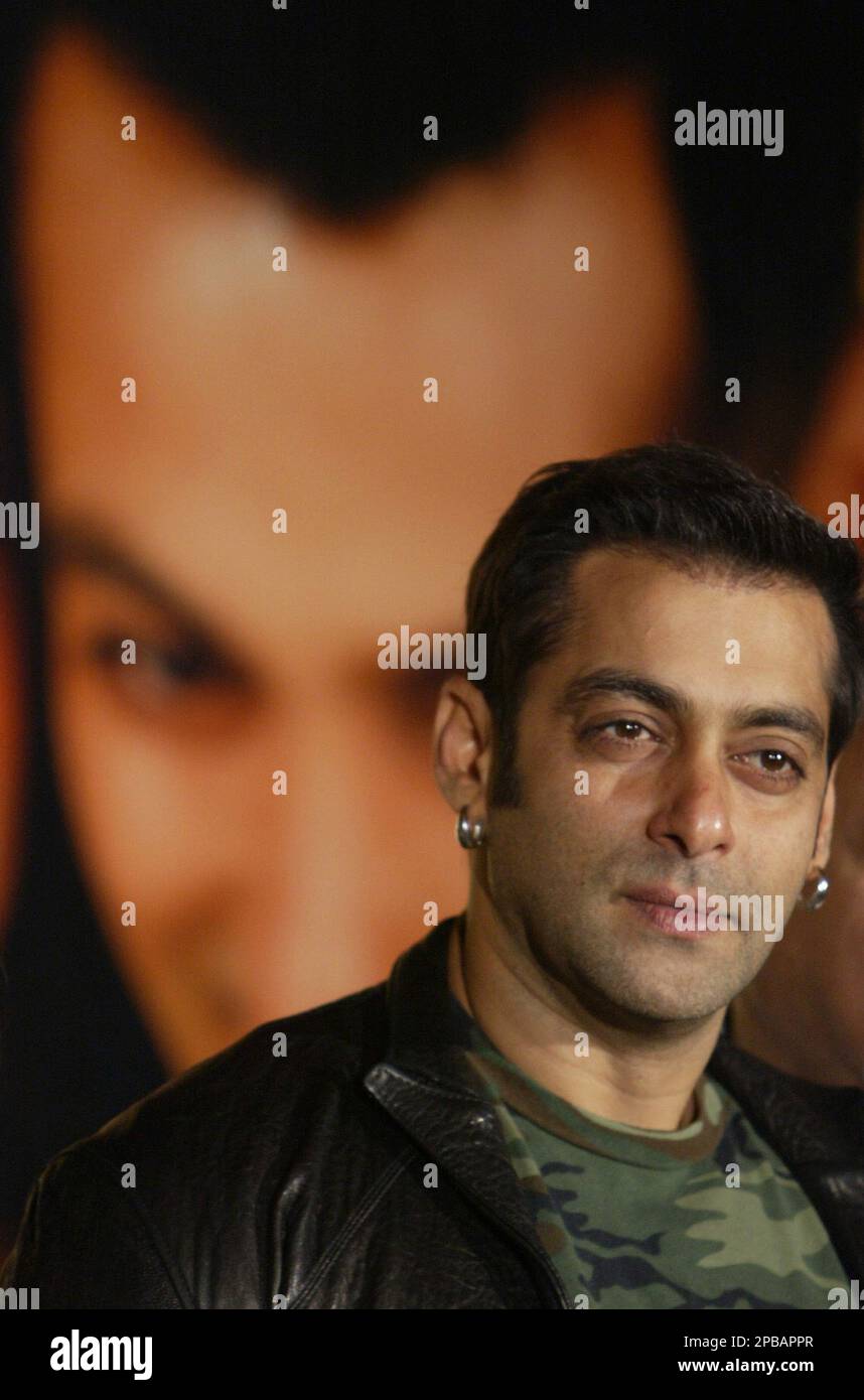 Bollywood actor Salman Khan poses during the release of soundtrack of ...