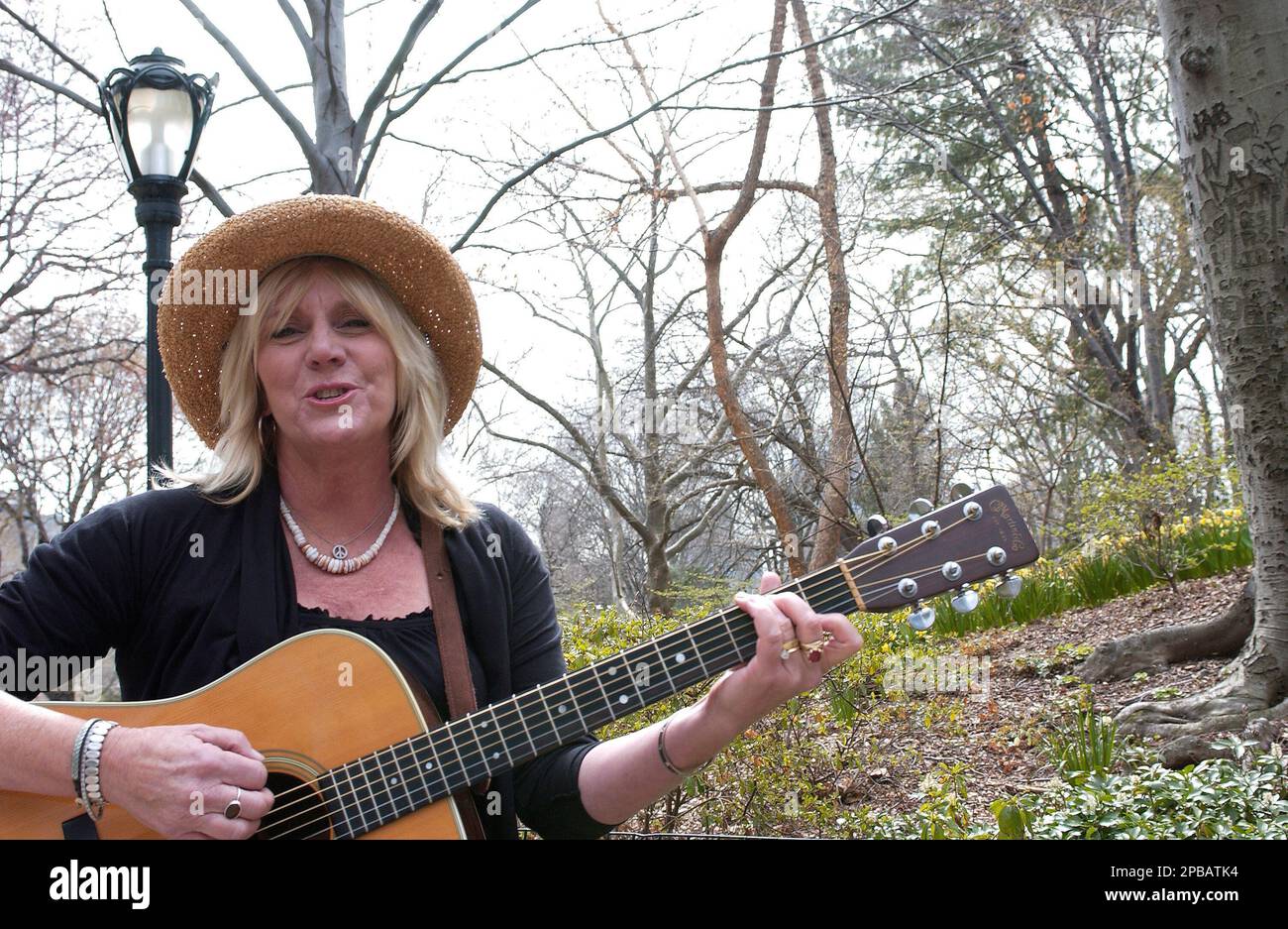 Singer Pegi Young is photographed in New York's Central Park, April 17 ...