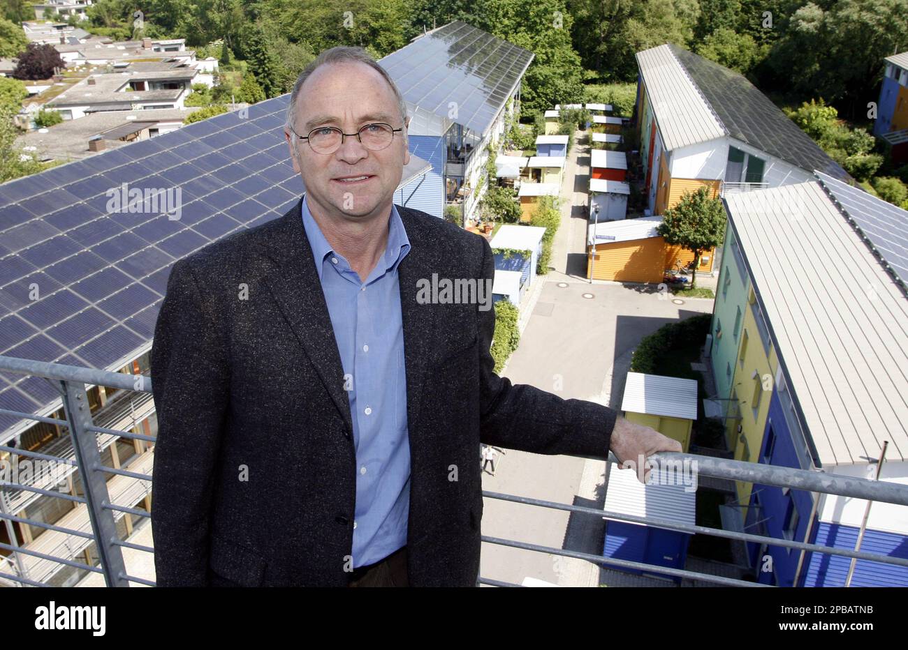 ** ADVANCE FOR FRIDAY, JULY 20 **German architect Rolf Disch stands on ...