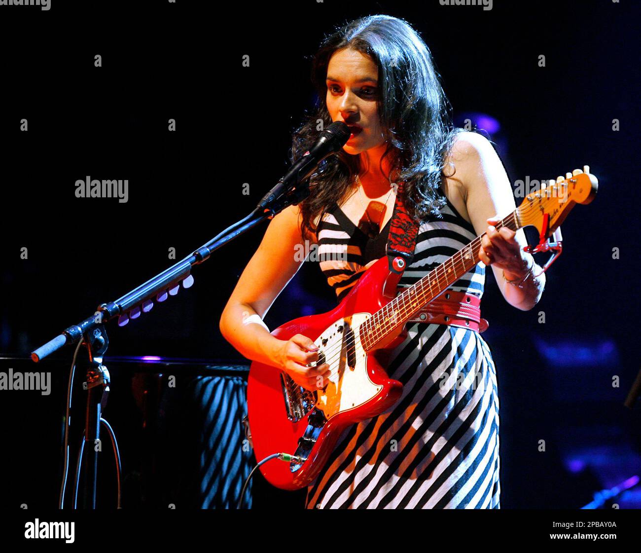 US singer Norah Jones sings during the first concert of her tour of ...