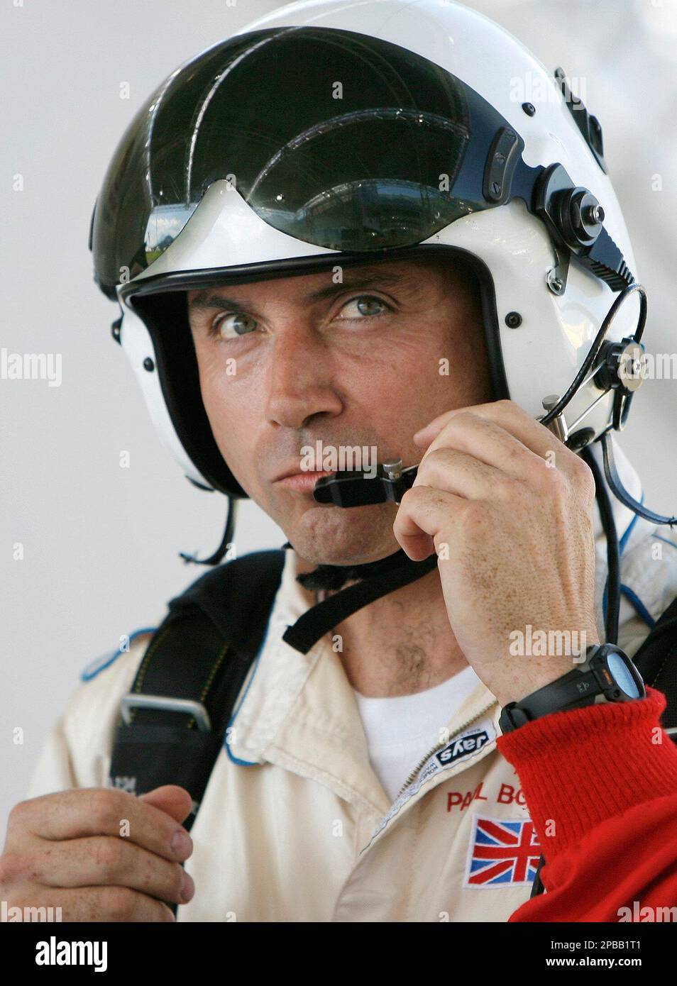 British pilot Paul Bonhomme (Team Matador) prepares for the start ...