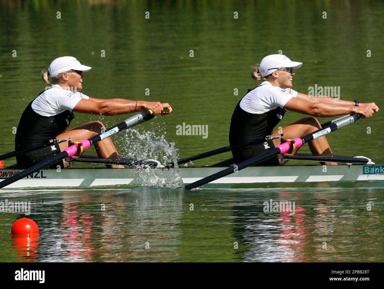 New Zealand's Georgina Evers-Swindell, left, and Caroline Evers ...