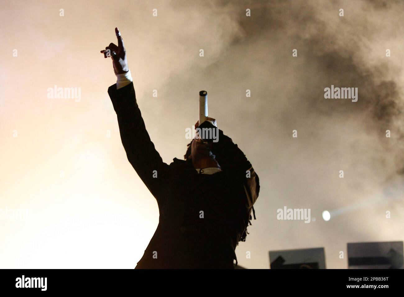 Singer Maxim Reality of British rave band Prodigy performs on stage, at ...