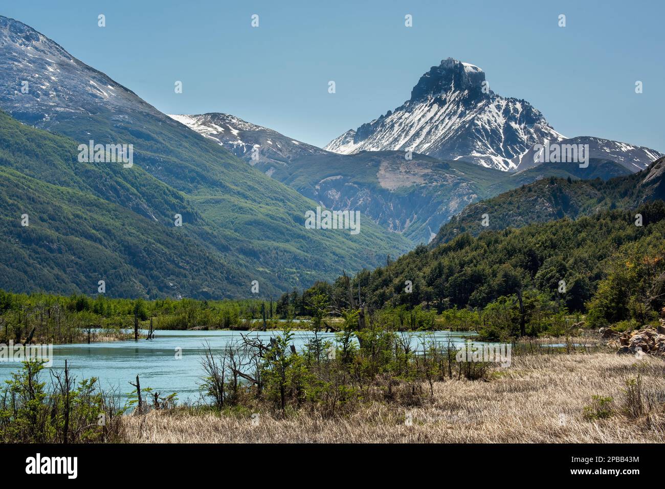 Rio Ibanez and Cordillera Castillo from Mirador Confluencia, Patagonia ...