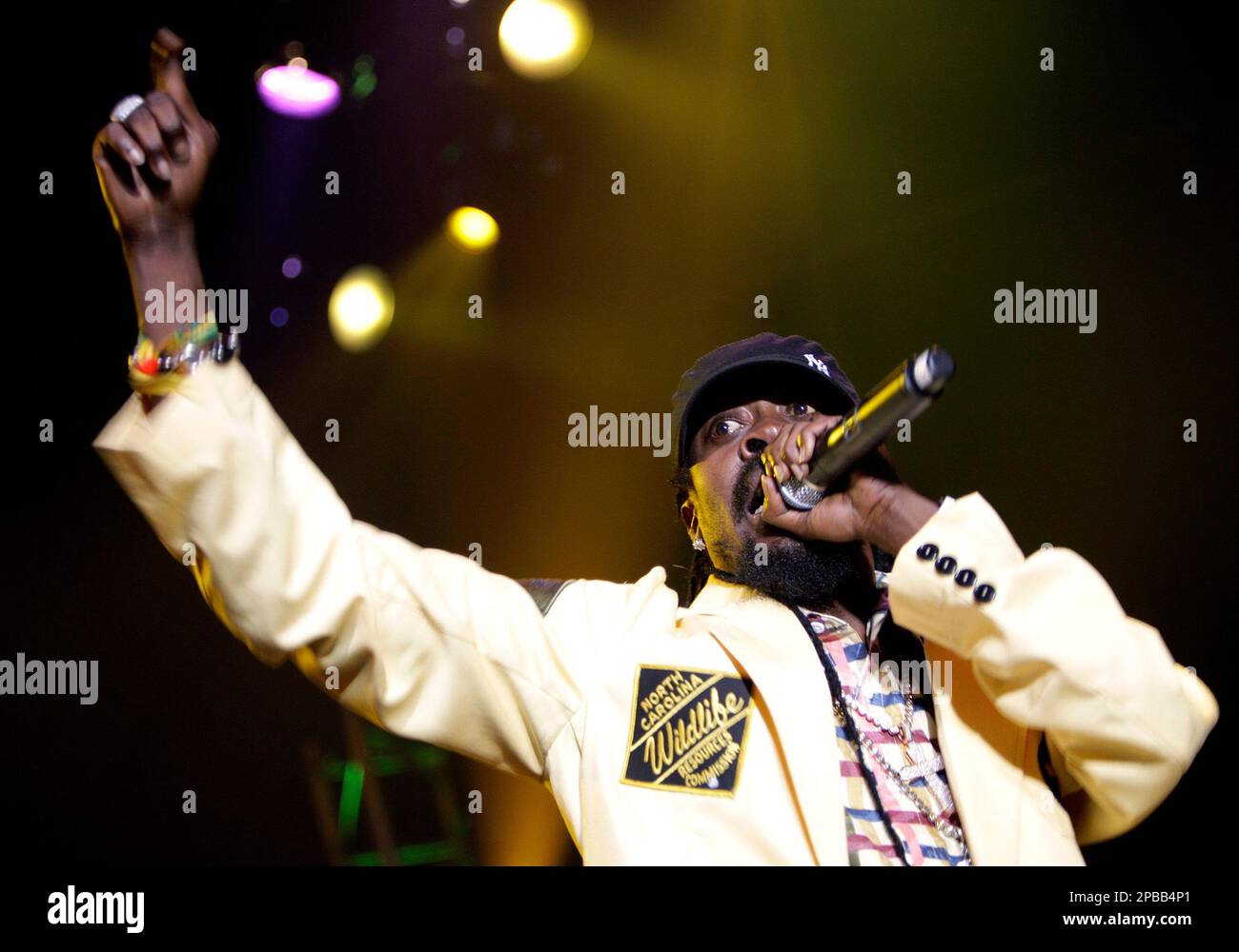 Jamaican reggae artist "Beenie Man" performs on stage during the 41st ...