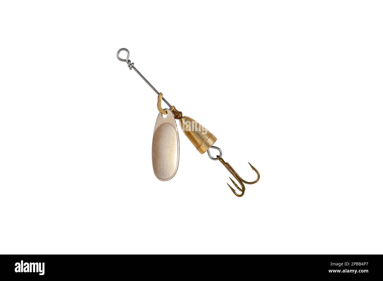 Fishing Spinner (Spoon Lure) Isolated on White background . Tackles for ...