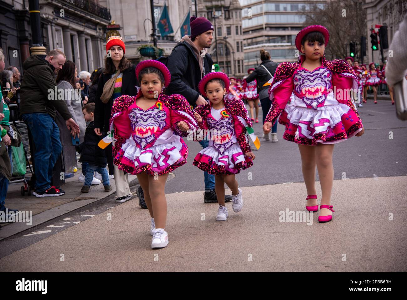 London, UK. 12th Mar, 2023. Children seen in their costumes during St ...