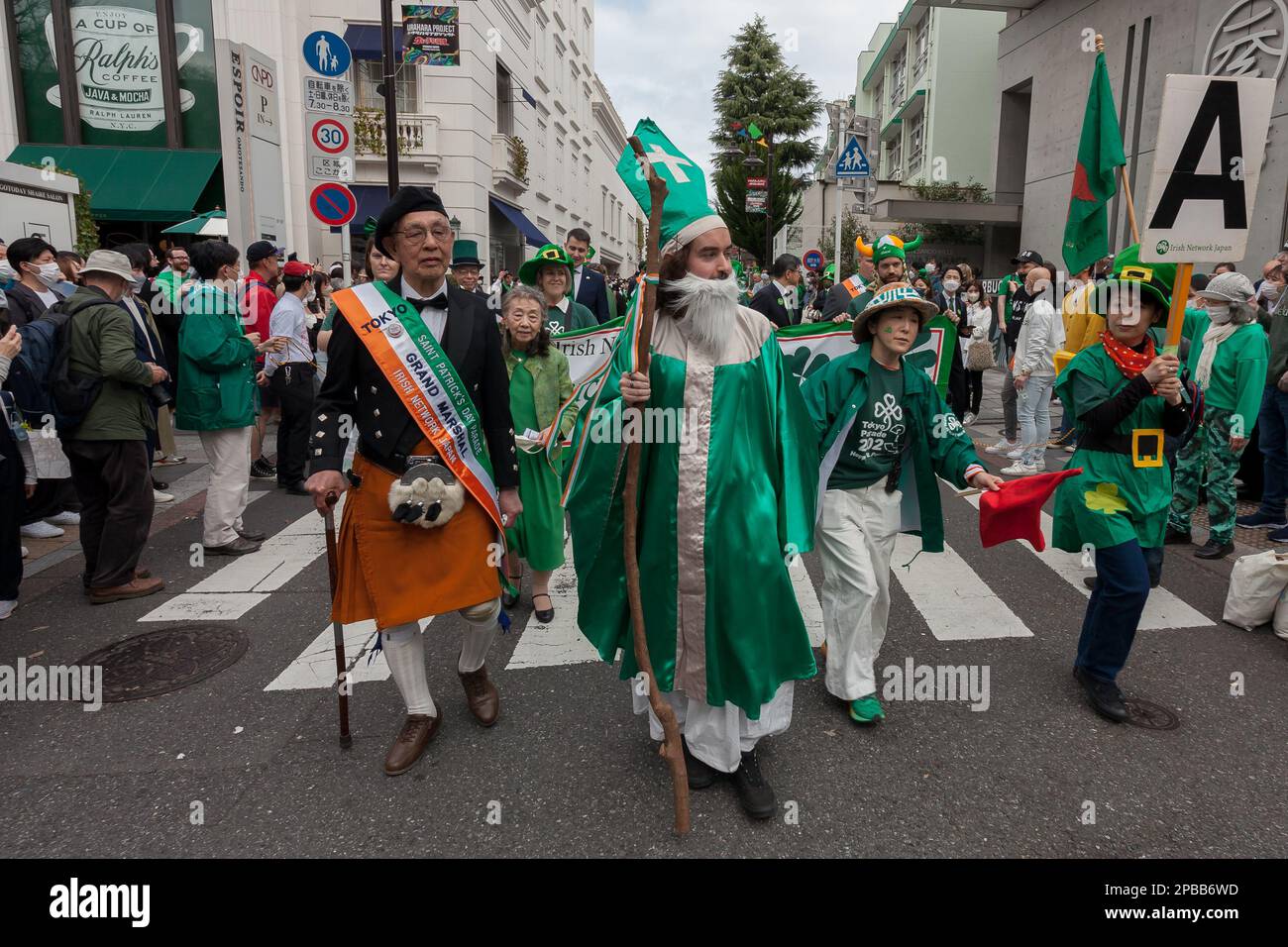Tokyo, Japan. 12th Mar, 2023. Dignitaries, including a man dress as ...