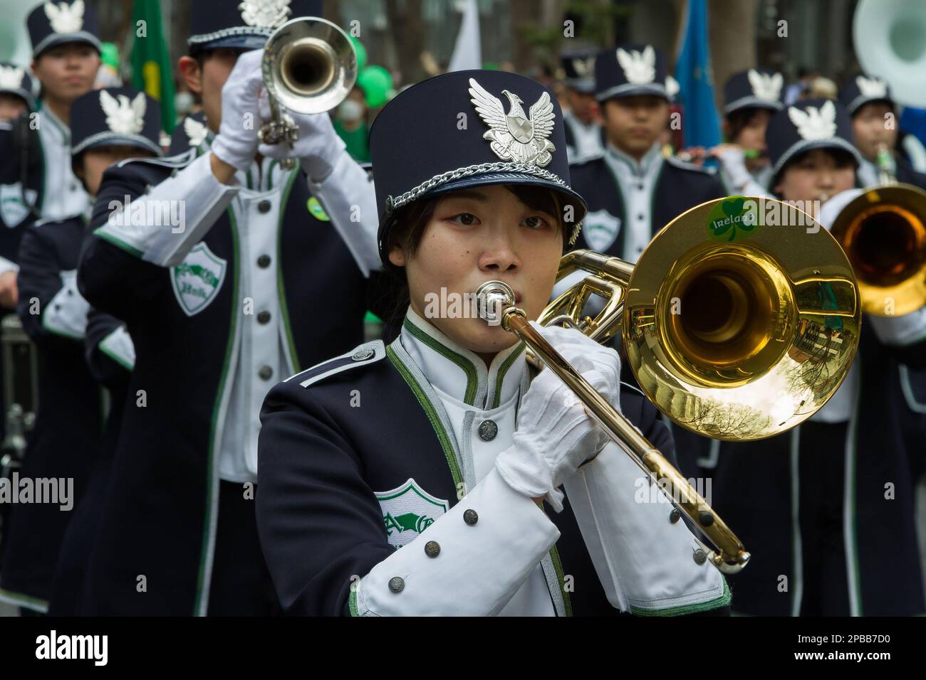 Tokyo, Japan. 12th Mar, 2023. A Japanese marching band take part in the ...