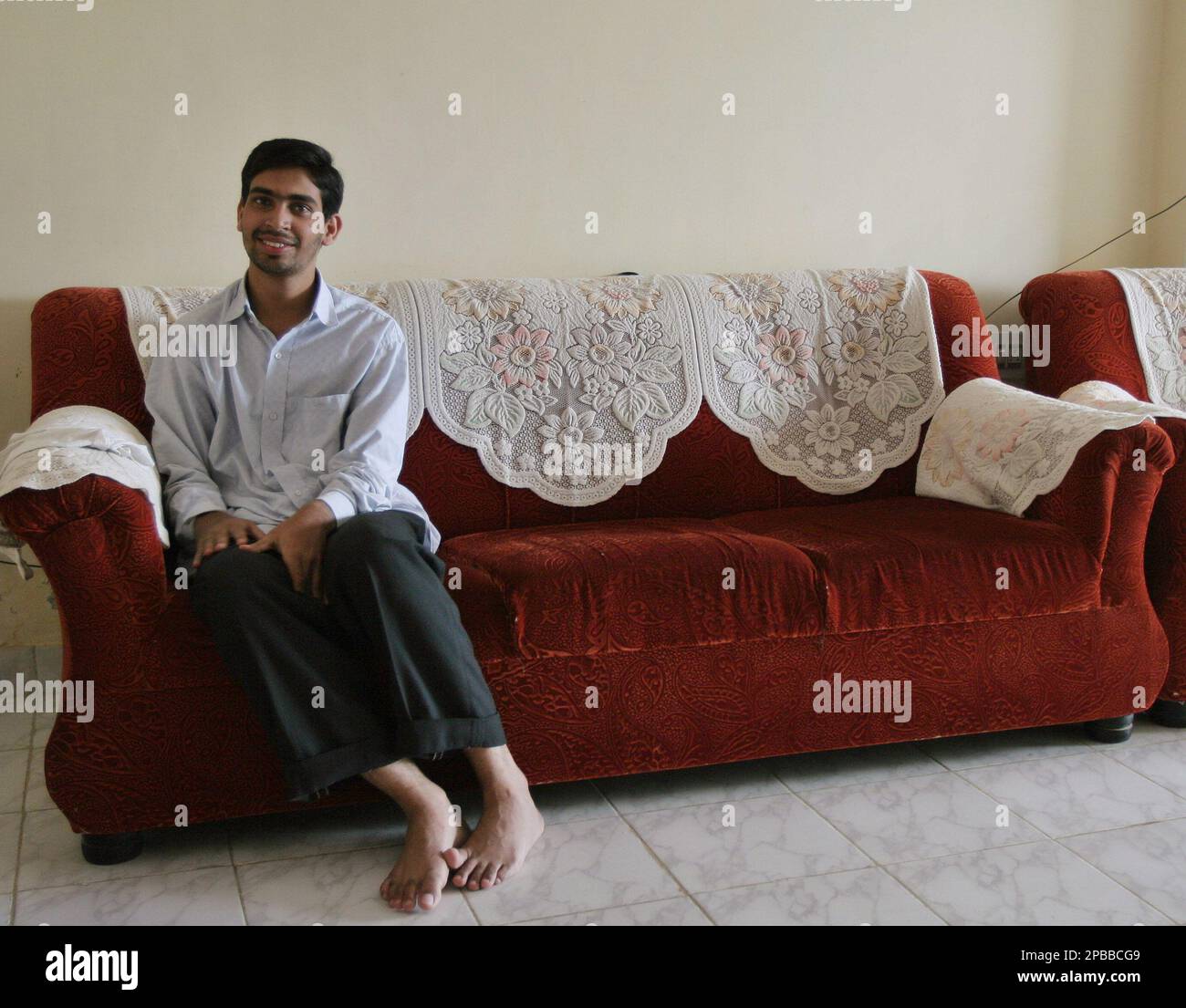 Muhammad Shuaib, brother of Indian doctor Muhammad Haneef, looks on as ...