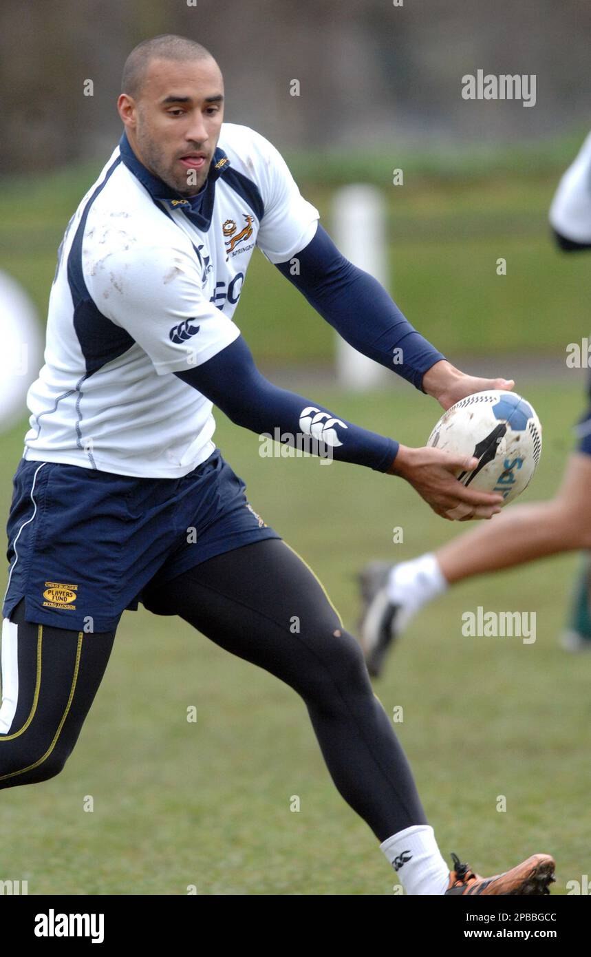 South African rugby team Springbok's Waylon Murray takes part in the ...