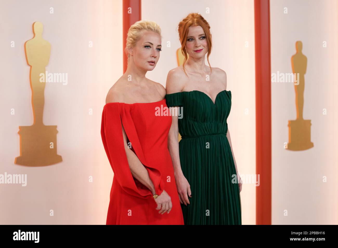 Yulia Navalnaya, left, and Odessa Rae arrives at the Oscars on Sunday ...