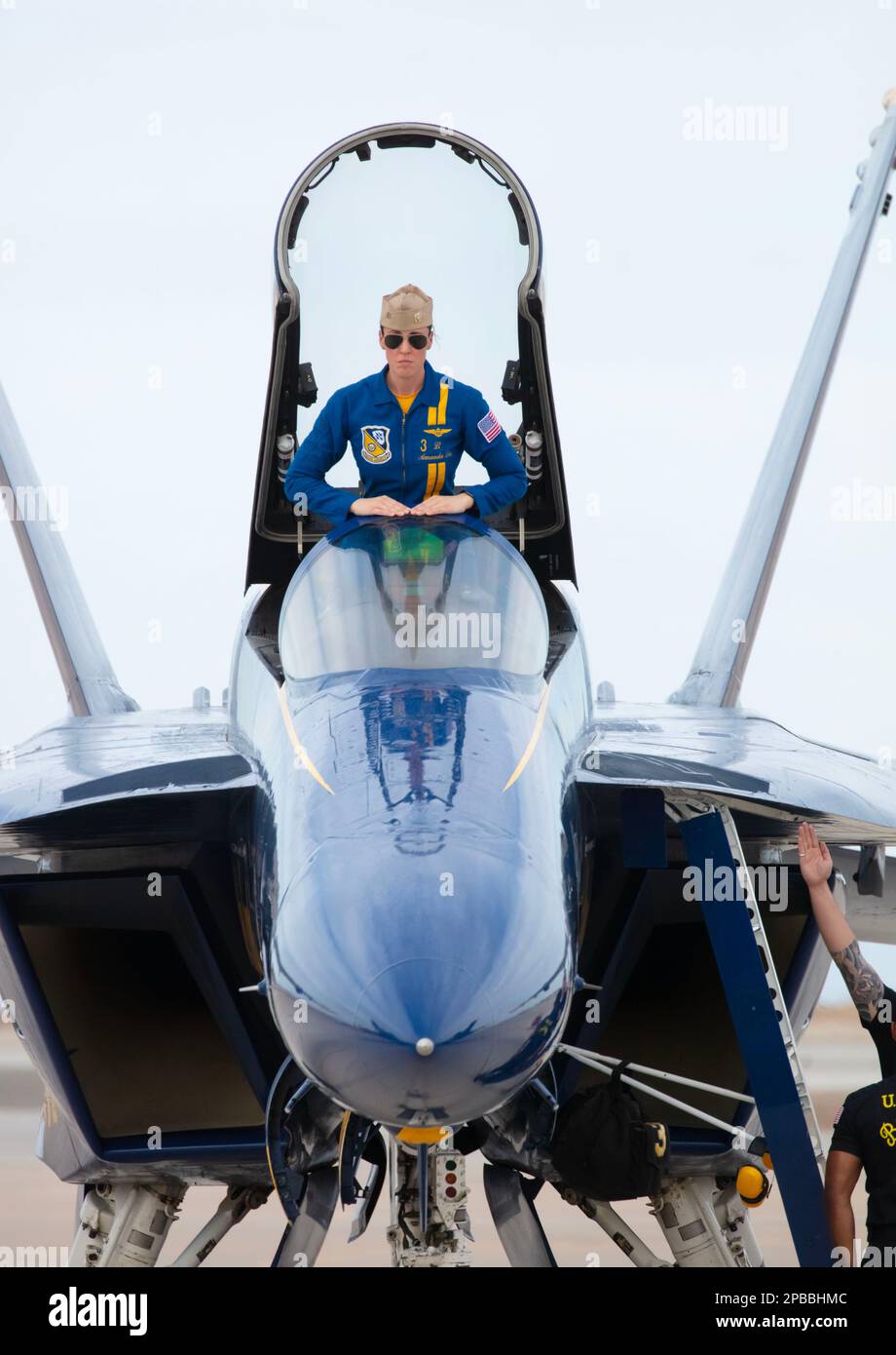 El Centro, California, USA. 11th Mar, 2023. After completing her first public air show ...