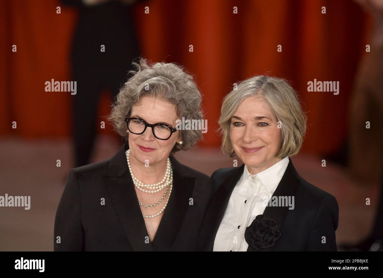 Amanda Forbis, left, and Wendy Tilby arrive at the Oscars on Sunday ...